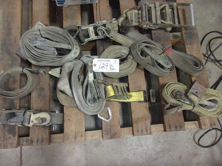 All to go pallet of random ratchet straps - Backes Commercial Auctioneers