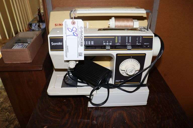 Singer Sonata sewing machine with cover - model 6606 - located upstairs ...