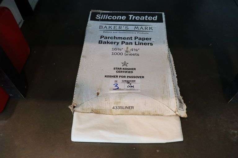 3/4 Case of Bakers Mark parchment paper - Backes Commercial Auctioneers