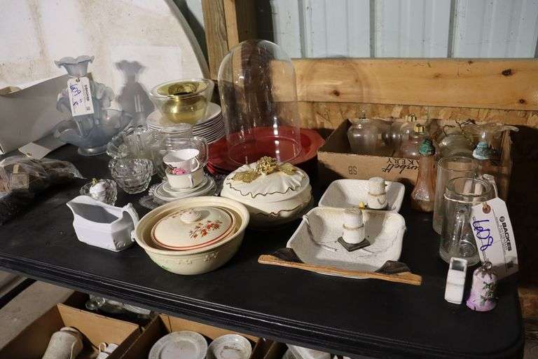 All to go - glassware and Knick knacks on table - Backes Commercial ...