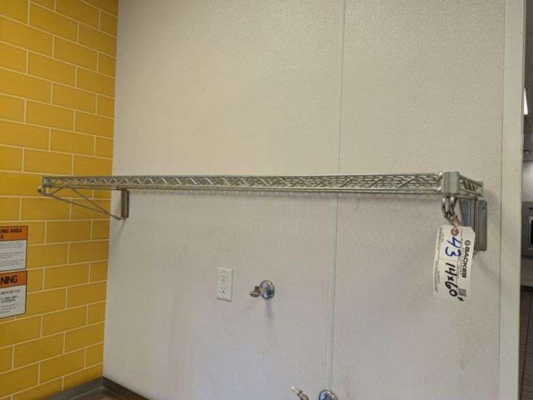14" x 60" Olympic Storage wall mount chrome coated wire rack - Backes ...