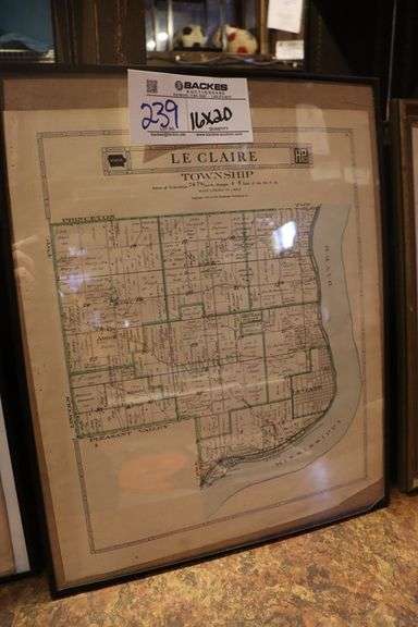 16" x 20" Scott Co. LeClaire Township plat map - Backes Commercial ...