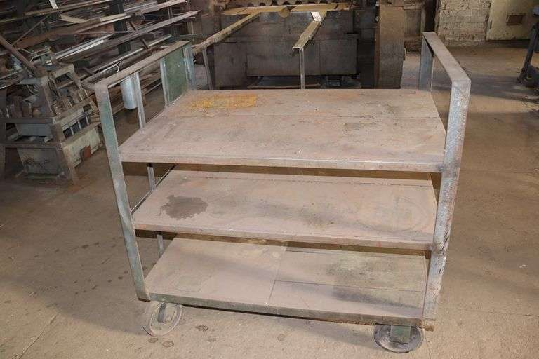 32" x 48" Heavy duty metal shop cart - Backes Commercial Auctioneers