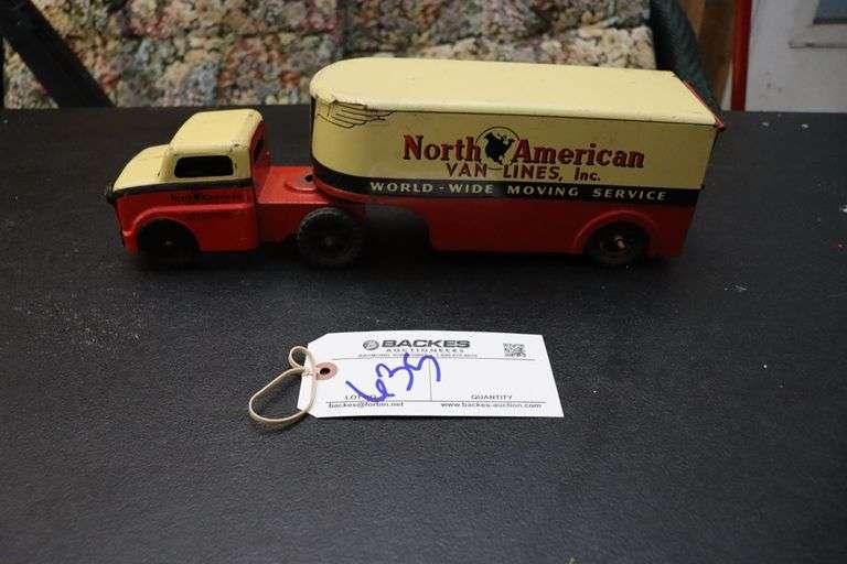 15" long NA Van Lines truck with trailer - folding rear door - Backes ...