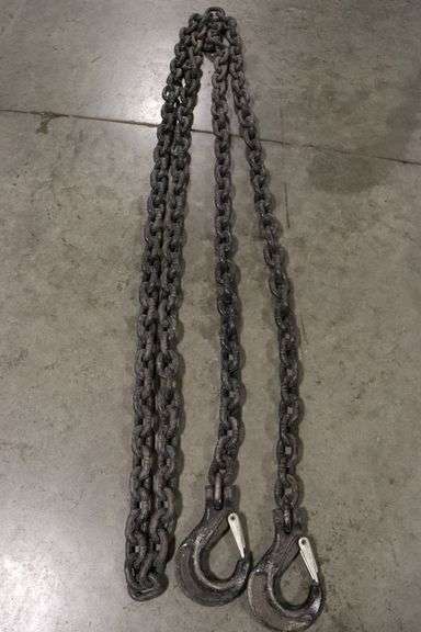 20' Heavy Duty, coated, 1/2" x 20' log chain w/ double end large hooks ...