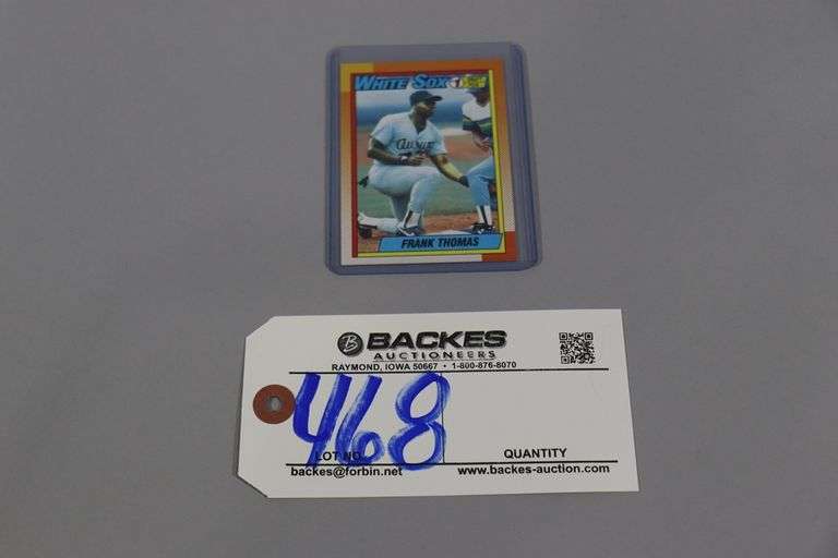 Frank Thomas ROOKIE 1990 Topps card - Backes Commercial Auctioneers