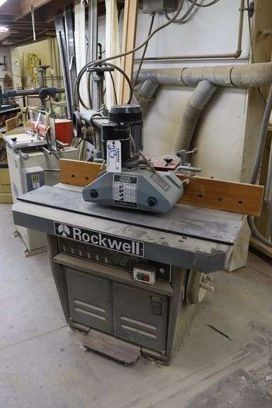 Rockwell 43781 shaper with Delta 34-994 power feeder & Byrd shaker ...