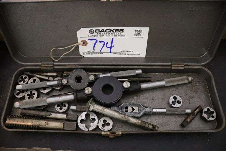 Tap and die kit - unknown if complete - Backes Commercial Auctioneers
