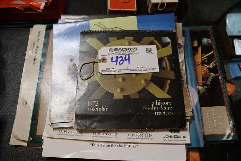 All to go - John Deere calendars - Backes Commercial Auctioneers