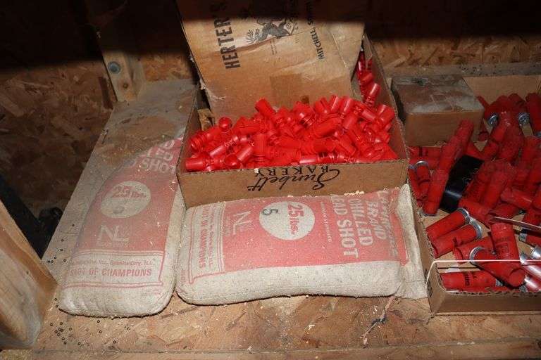 All to go - reload shells & 2) 25 lb. bags of Lawrence lead shot ...