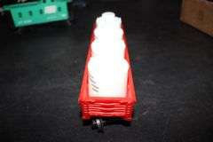 Box flat to go - 7 Lionel O ga. Canister, ariel carrier, caboose ...