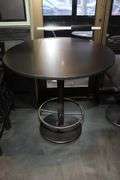 42" Round black laminate top dura edge bar table - Backes Commercial ...