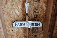 Farm Fresh wall mount rake - Backes Commercial Auctioneers