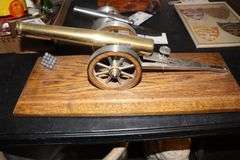 Bacher 18" brass cannon display - Backes Commercial Auctioneers