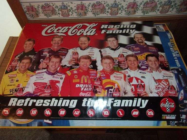 All to go vintage NASCAR posters - Backes Commercial Auctioneers