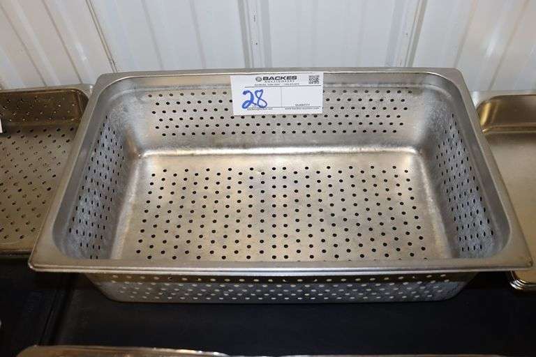 Full sized x 6" stainless perforated inset pan - Backes Commercial ...