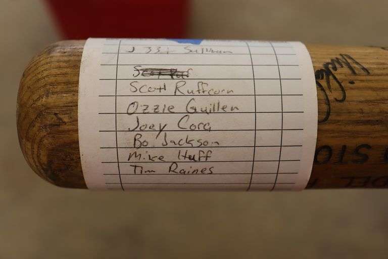 Louisville slugger autographed bat - Bo jackson is signed on there ...