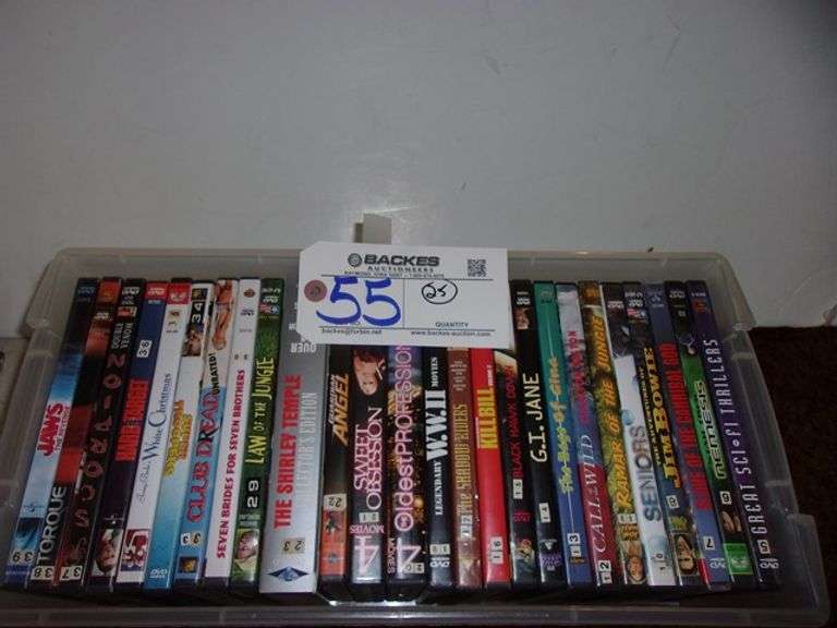 All to go DVDs and container - Backes Commercial Auctioneers