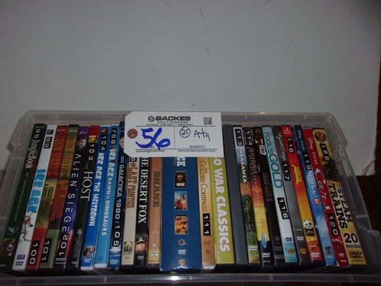 All to go DVDs and container - Backes Commercial Auctioneers