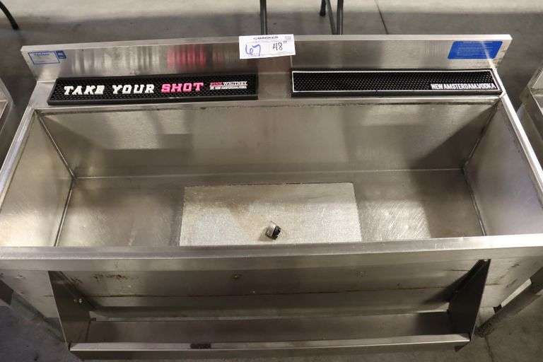 LaCrosse 48" ice bin/cocktail station w/ cold plate & speed rail ...