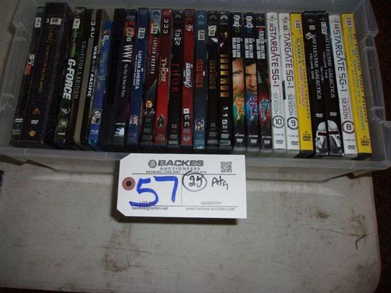 All to go DVDs and container - Backes Commercial Auctioneers