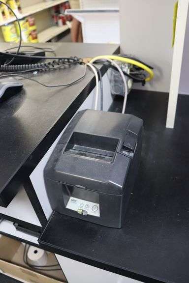 POS station with scanner/ slip printer, cash drawer, monitor, & CPU ...