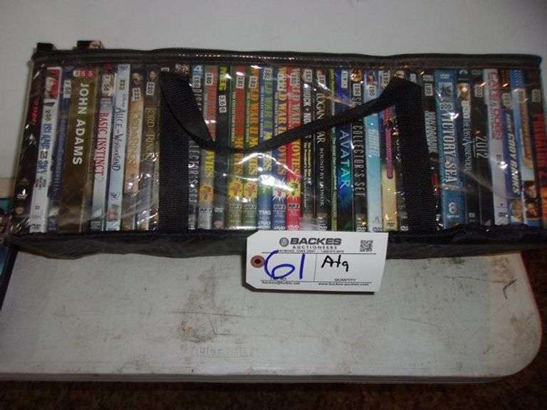 All to go DVDs and container - Backes Commercial Auctioneers