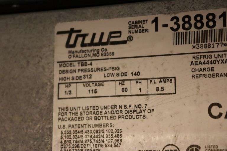 True TBB-4 back bar bottle cooler with stainless top - needs deep ...