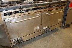 Southbend 60" gas portable 10 burner range with over shelf & double ...