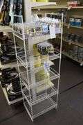 12" x 18" White vendor rack - Backes Commercial Auctioneers