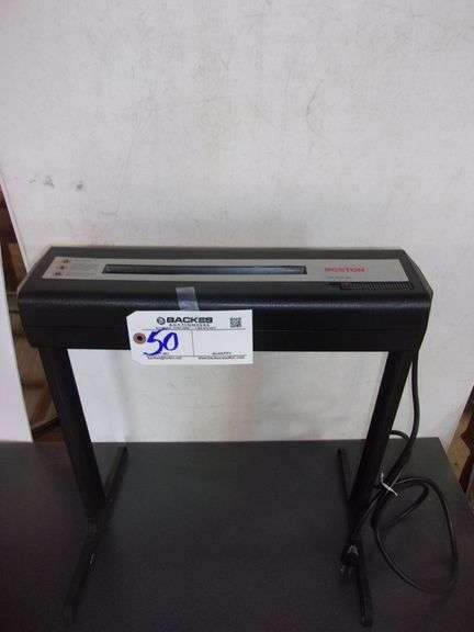 Boston Paper Shredder, no basket - Backes Commercial Auctioneers