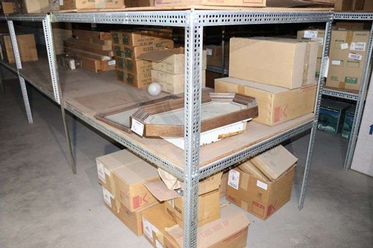 Times 2 - 4' x 12' custom metal racks with wood shelves - Backes ...