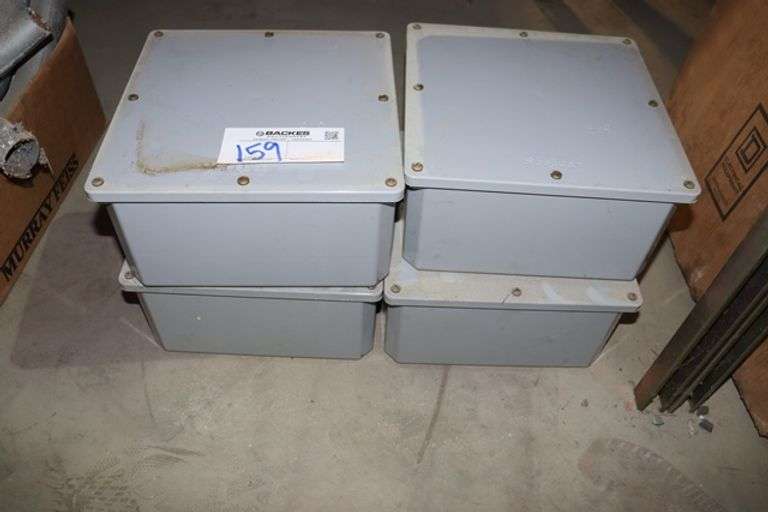 All to go - 4 Scepter poly electrical boxes - Backes Commercial Auctioneers
