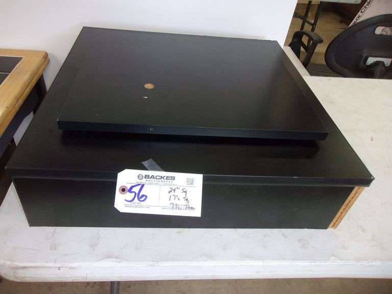 24" square rotating turntable - Backes Commercial Auctioneers