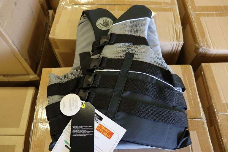 Times 4 - Cases of Body Glove black L/XL life vests - 6 vests per case ...