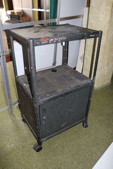 24" metal AV cart - Backes Commercial Auctioneers