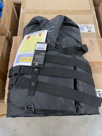 Times 2 - Cases of Body Glove black L/XL life vests - 6 vests per case ...