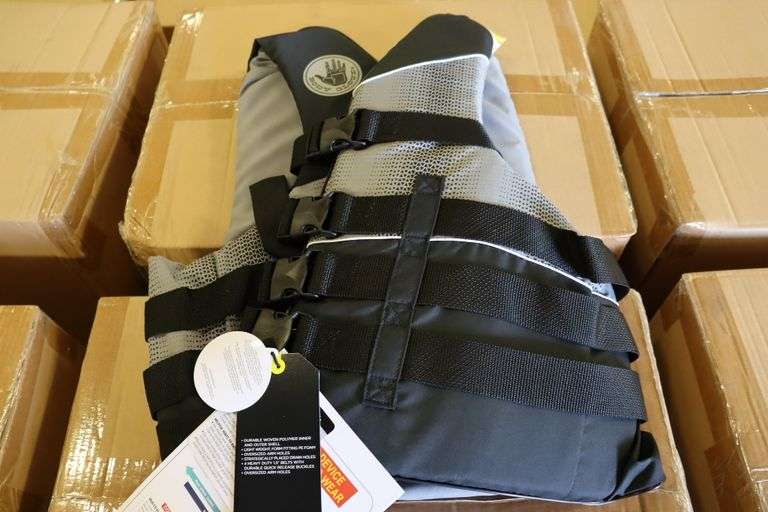 Times 2 - Cases of Body Glove black L/XL life vests - 6 vests per case ...