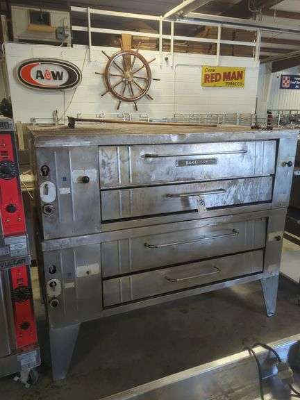 Stack of Bakers Pride Y600 gas slate deck pizza ovens - nice clean ...
