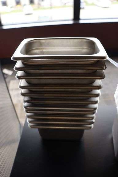 Times 11 - 1/9 x 4" Stainless inset pans - no lids - Backes Commercial ...