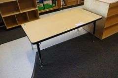 24" x 48" adjustable height table - Backes Commercial Auctioneers