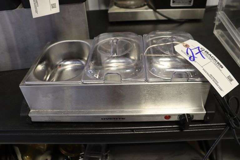 Ovente counter top 3 station food warmer - Backes Commercial Auctioneers