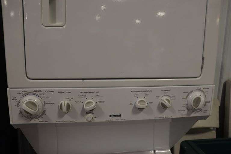 Kenmore electric stack washer & dryer unit - Backes Commercial Auctioneers