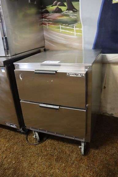 Beverage Air UCRD27A stainless portable 2 drawer under counter cooler ...