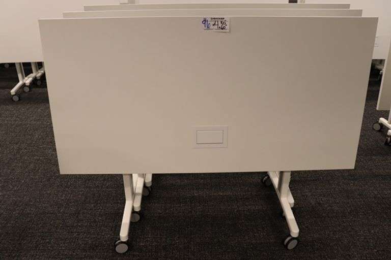 Times 4 - Senator Array 30" x 60" portable white laminate flip top ...