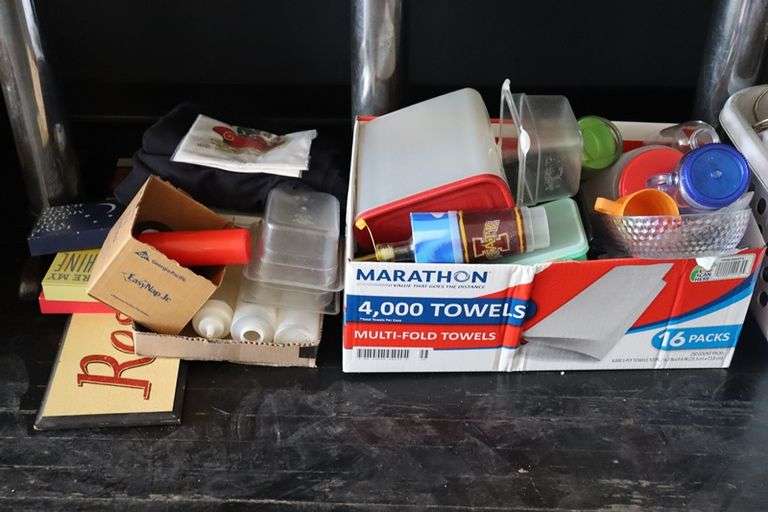Large lot to go - Décor, Tupperware, & more - Backes Commercial Auctioneers