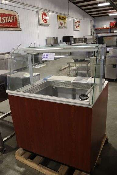 Millrock CAS-02-3753 refrigerated glass front display case - Backes Commercial Auctioneers