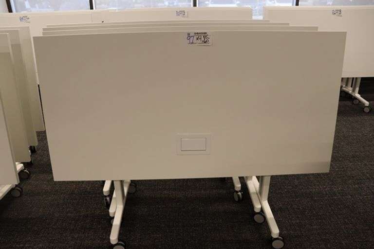 Times 4 - Senator Array 30" x 60" portable white laminate flip top ...