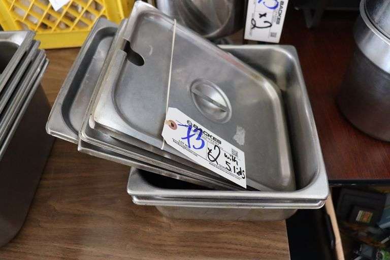 Times 2 - 1/2 x 4" stainless inset pans with lids - Backes Commercial ...