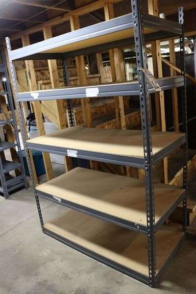 Times 2 - 18" x 48" x 72" light industrial racks with wood shelves ...